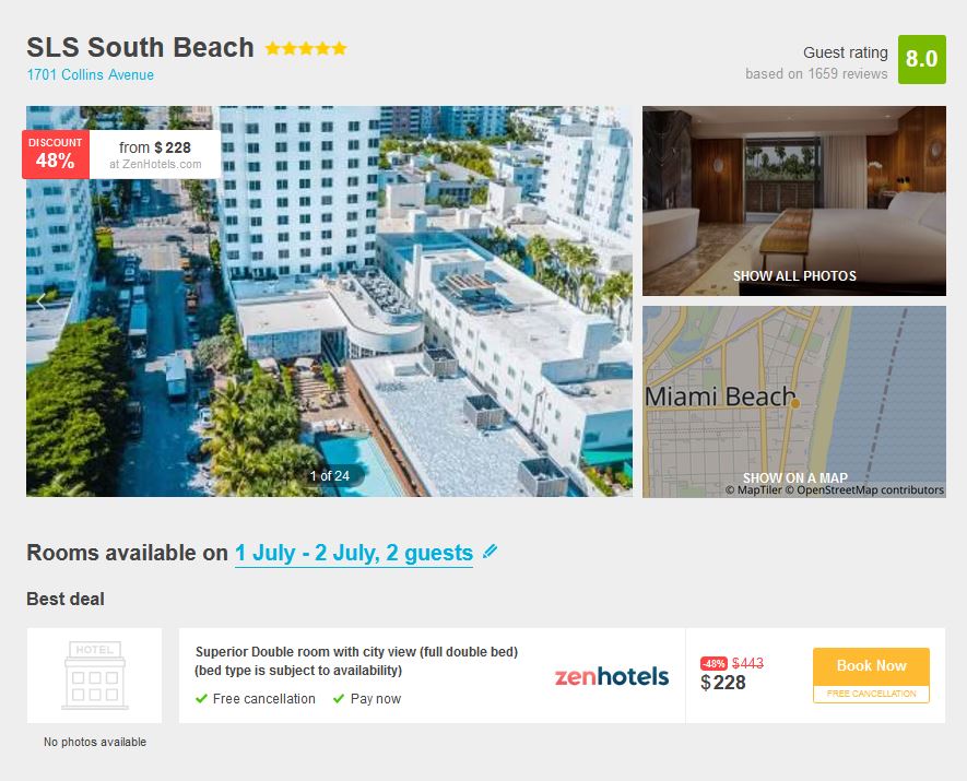 Miami Beach: Book The 5-star SLS South Beach For Only US$ 228 Per Room ...