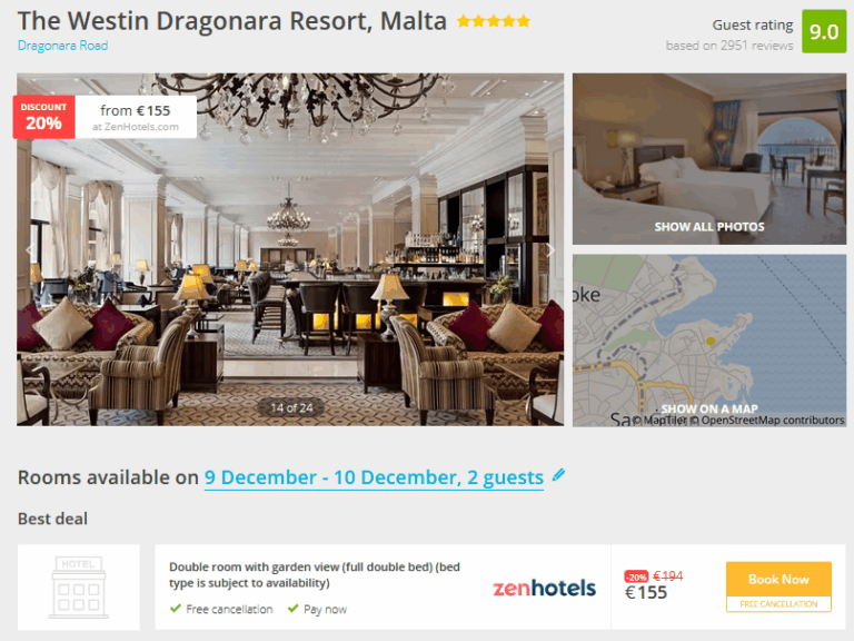 Malta, Malta: Luxury 5-star The Westin Dragonara Resort, Malta From ...