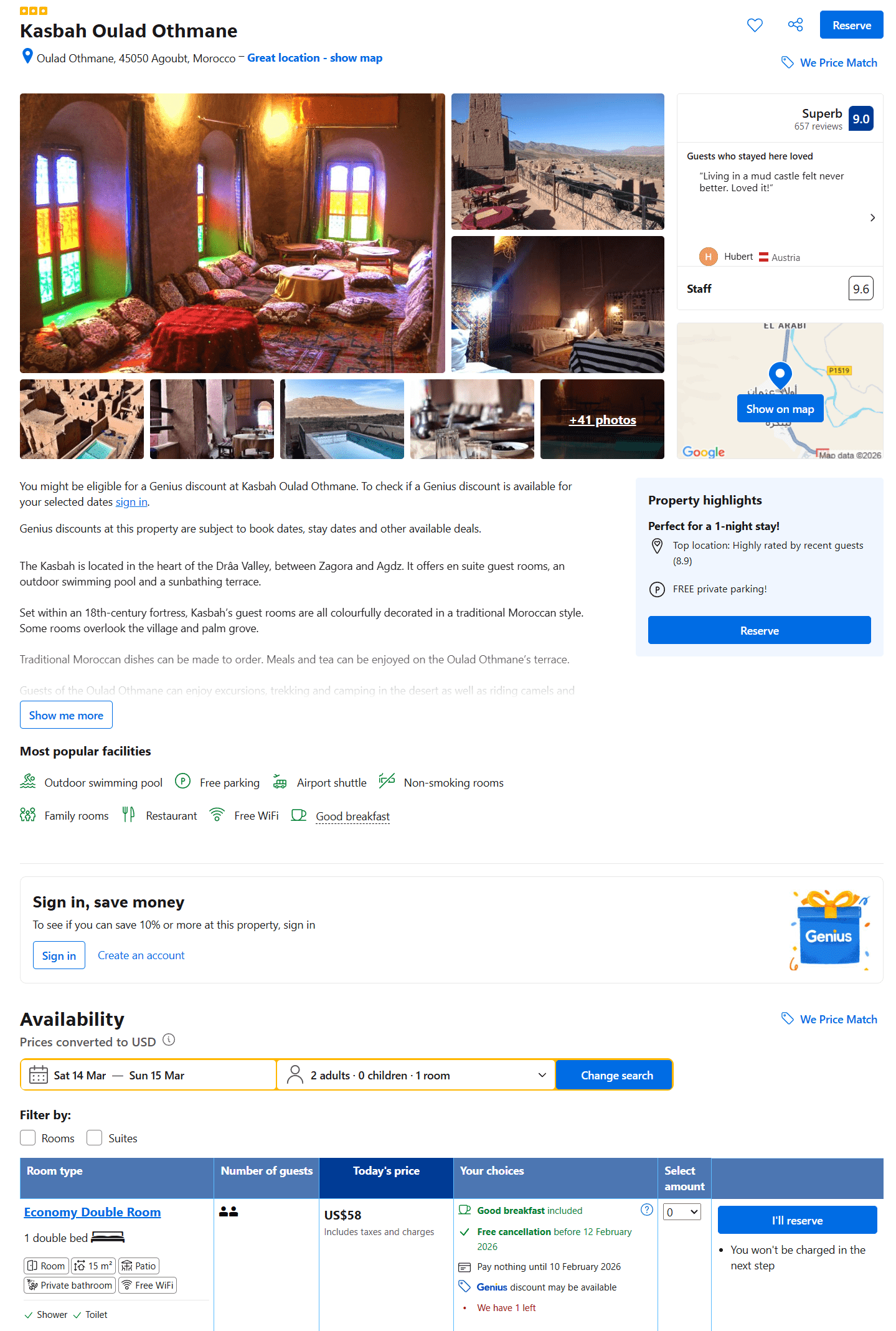 Zagora, Morocco: Book Stay At The 3-star Kasbah Oulad Othmane From Only ...